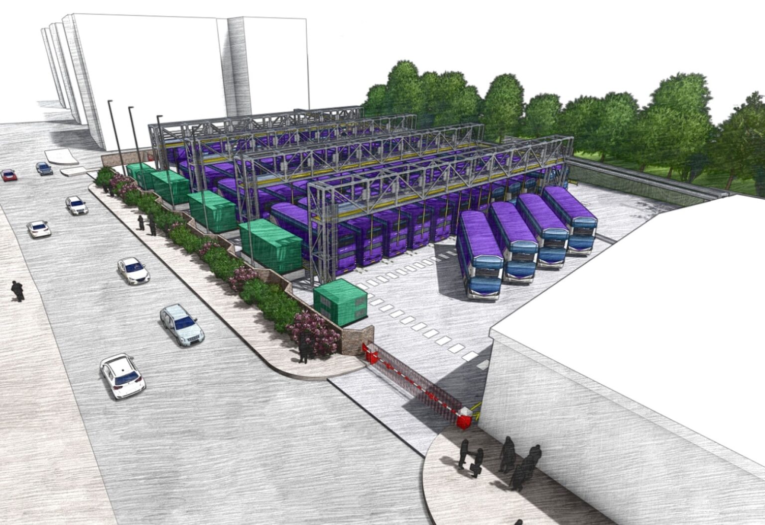 Works have commenced on the electrification of First Bus’s Basildon ...